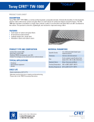 Product Datasheets: comprehensive technical information - Toray PMC